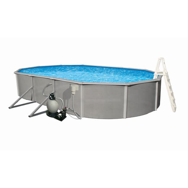 Belize Above Ground 15 x 30-foot Oval Swimming Pool Package - Bed Bath ...