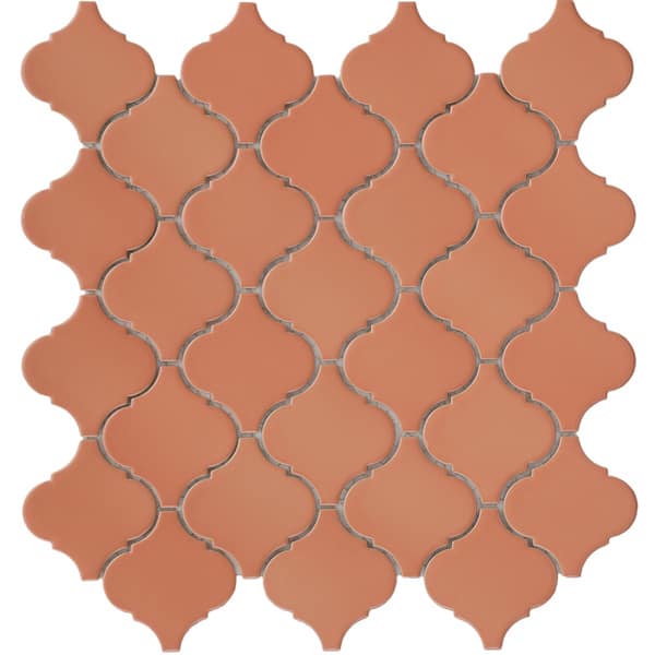 SomerTile 12.5x12.5-in Morocco Terra Cotta Porcelain Mosaic Tile (Pack ...