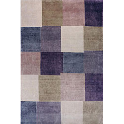 Hand-knotted Tuscany Lavender Wool Rug (5'6 x 8'6) - 5'6" x 8'6" - Bed ...