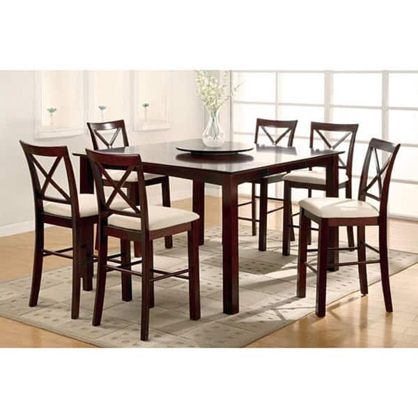 Furniture of America Bennettie Bistro 7-piece Counter-height Dinette ...