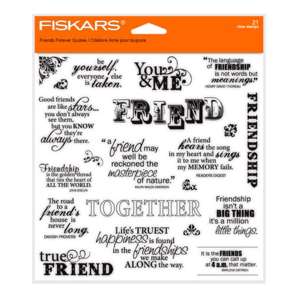 Fiskars Friends Forever 8x8 Quote Clear Stamps - Bed Bath & Beyond ...
