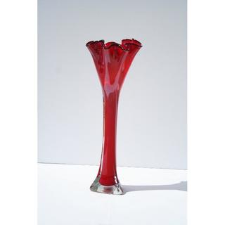 Hand-blown Tall Red Glass Vase - Bed Bath & Beyond - 5033869