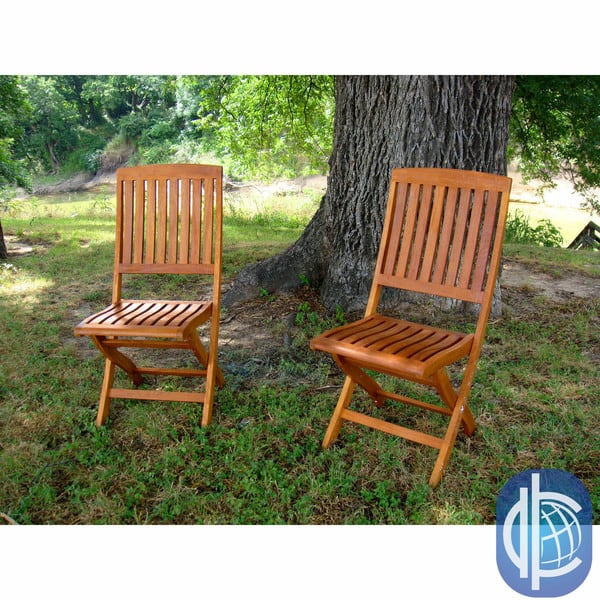 International Caravan Royal Tahiti Hardwood Folding Chairs (Set of 2 ...