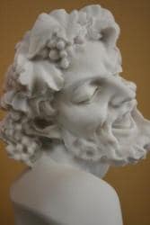 10-inch White Bonded-marble Museum-replica Bacchus Head Statue - Bed ...