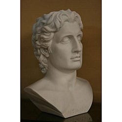 White Bonded Marble Alexander the Great Head Statue - - 5085128