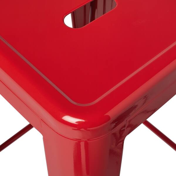 I Love Living 30-inch Red Metal Bar Stools (Set of 2) (As Is Item ...