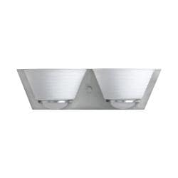 Halogen 2-light Brushed Nickel Finish Vanity Light - Bed Bath & Beyond ...