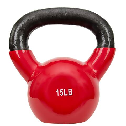 Sunny Vinyl Coated 15-pound Kettle Bell - Overstock - 5116658