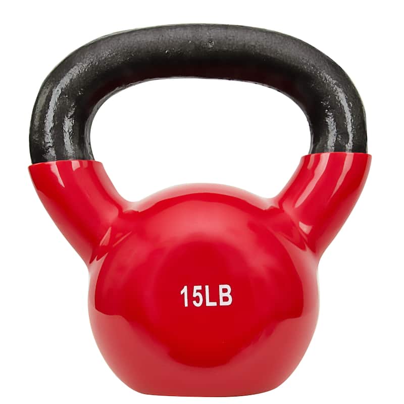 Sunny Vinyl Coated 15-pound Kettle Bell - Overstock - 5116658