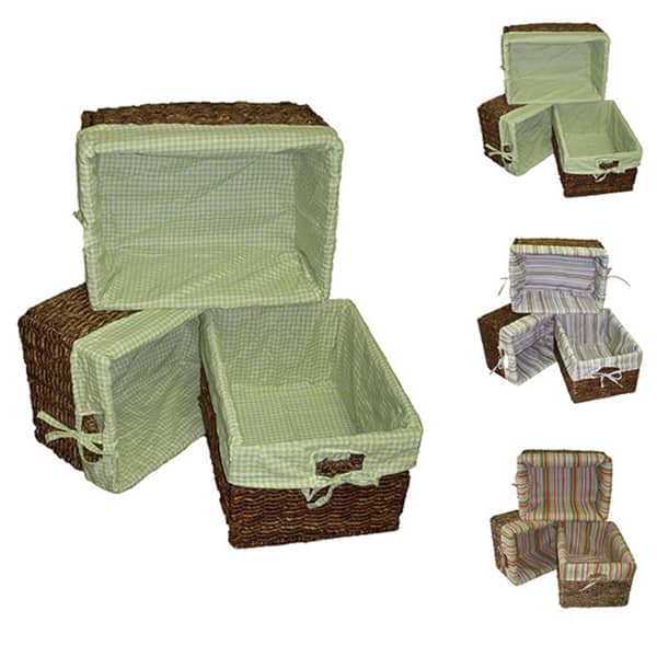 Woven Maize Storage Baskets (Set of 3) - Overstock - 5131673