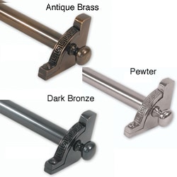 Brass Elegans 28.5-inch Solid Decorative Greek Key Design Tubular Stair ...