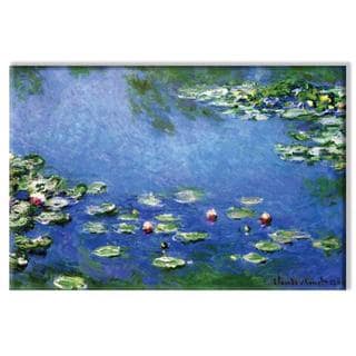 Claude Monet 'Water Lilies - White' Small Canvas Art - Bed Bath ...
