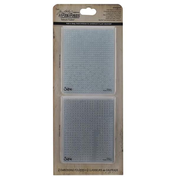 Ellison Sizzix Texture Fades 'Dot Matrix & Gridlock' Embossing Folders ...