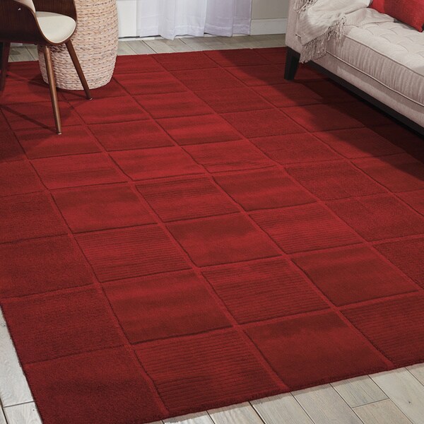 Shop Nourison Westport Hand-tufted Red Wool Rug (8' x 10'6) - Free ...