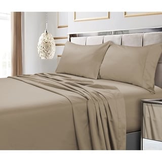 Pointehaven 100% Long Staple Cotton Extra Deep Pocket 400 Thread Count Bed Sheet Set - On Sale ...