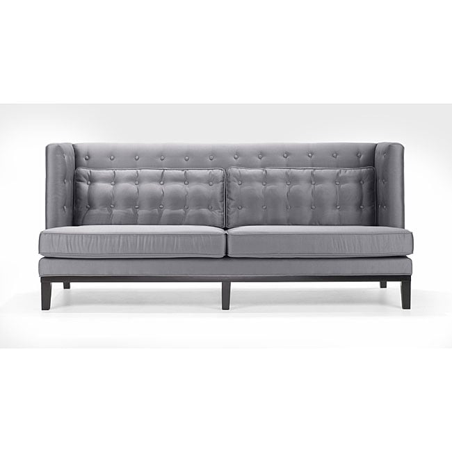 Shop Modern Silver Satin Sofa - Free Shipping Today - Overstock.com ...