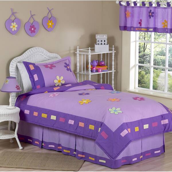 Sweet JoJo Designs Danielle's Daisies 4-piece Girl's Twin-size Bedding ...
