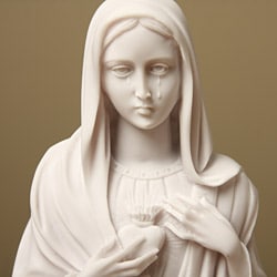 White Bonded Marble Weeping Virgin Mary Bust - Bed Bath & Beyond - 5330700