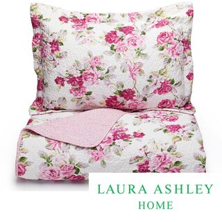 Laura Ashley Lidia 3-piece Full/ Queen-size Quilt Set - Bed Bath ...