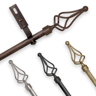 Pinnacle Adjustable Rod Sets with Bird Cage Finial - Bed Bath & Beyond ...
