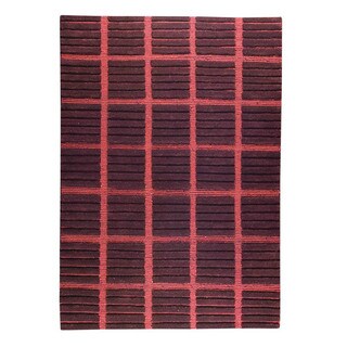 Handmade Piano Brown Wool Rug (India) - 4'6 x 6'6 - Bed Bath & Beyond ...