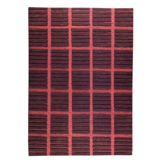 Handmade Piano Brown Wool Rug (India) - 8'3 x 11'6 - Bed Bath & Beyond ...