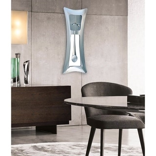 Jon Gilmore Designs 'Time Stretch' Silver Aluminum Clock - Bed Bath ...