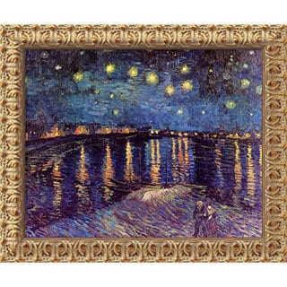 Vincent Van Gogh 'Starlight Over the Rhone' Framed Canvas Art - Bed ...