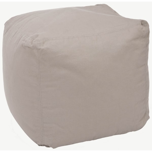 SAFAVIEH Square Poof Beige Bean Bag - Bed Bath & Beyond - 5691011