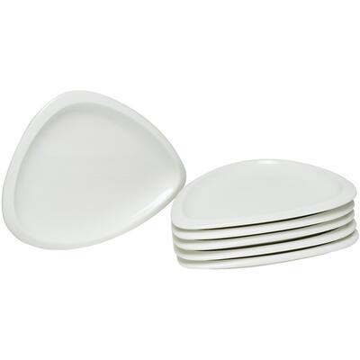 Red Vanilla Trends 6.75-in Triangle Plates (Set of 6) - Overstock - 5718108