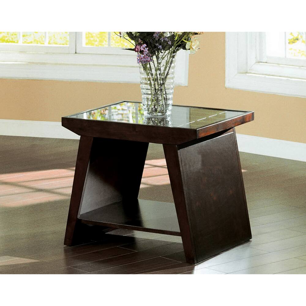 Furniture of America Miranda Walnut End Table - Overstock - 5735828