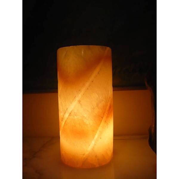Alabaster Carved Pillar Lamp , Handmade in Egypt - Bed Bath & Beyond ...
