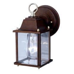 Aztec Lighting Transitional Weathered Bronze Outdoor 1-light Wall Light ...