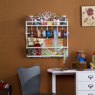 Miliam White Wall Mount Craft Storage Rack - Bed Bath & Beyond - 5808722