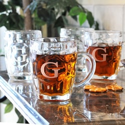 Personalized Glass Beer Tankards (Set of 4) - Bed Bath & Beyond - 5817230