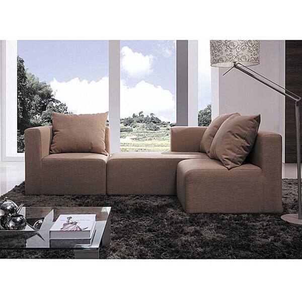 Furniture of America Kate Light Tan Modular Sectional Sofa - Overstock ...
