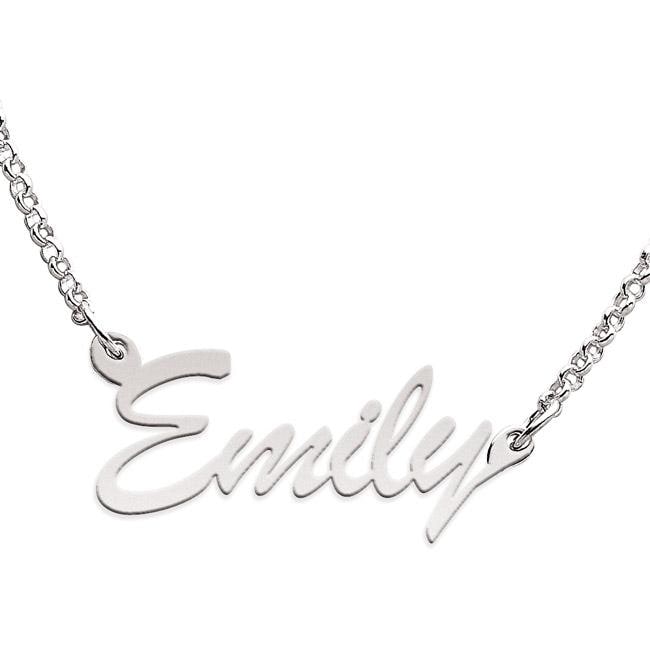 Limoges Sterling Silver 'Emily' Necklace - 13586199 - Overstock.com ...
