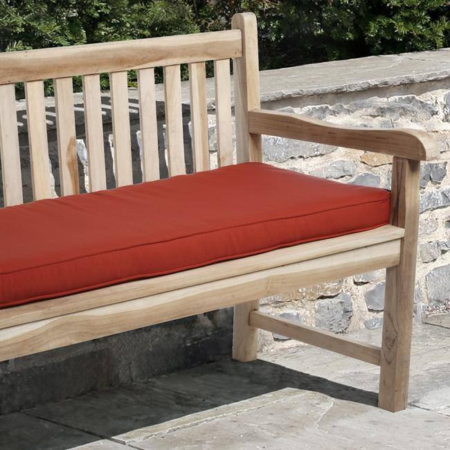Sorra Home Sunbrella Red OutdoorBench Cushion - Overstock - 5903313