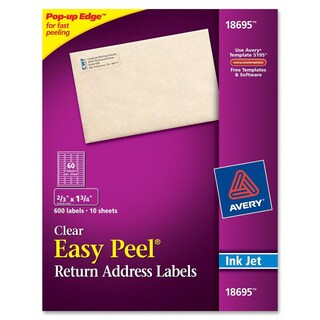 Clear Avery Easy Peel Mailing Labels For Inkjet - Bed Bath & Beyond ...