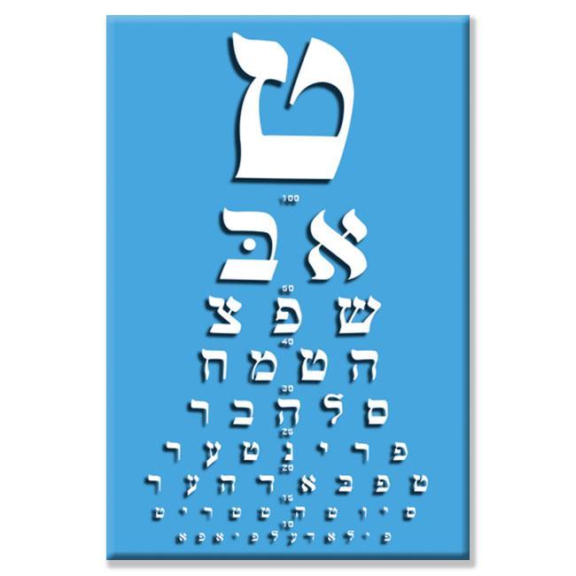Shop Yiddish Eye Chart Canvas Art On Sale Free Shipping Today 