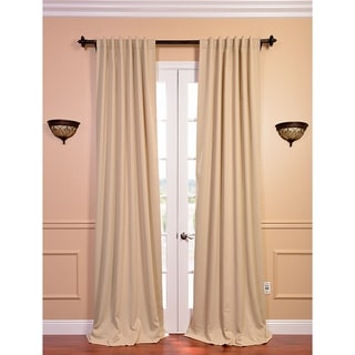 Exclusive Fabrics Biscotti Beige 96-inch Blackout Curtain Panel Pair ...