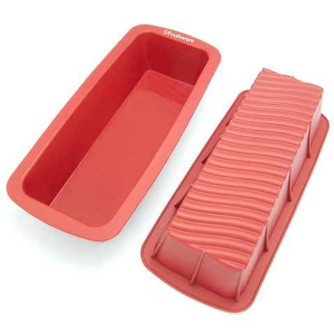 Freshware 12.5-inch Silicone Loaf Pan - Overstock - 5969203