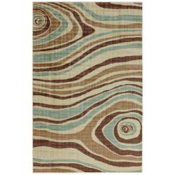 Cyclone Ivory Abstract Rug (5' x 8') - Bed Bath & Beyond - 5981361