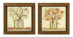 Gallery Direct Kate Endle 'A Jar of Flowers' Framed Wall Art (Set of 2 ...