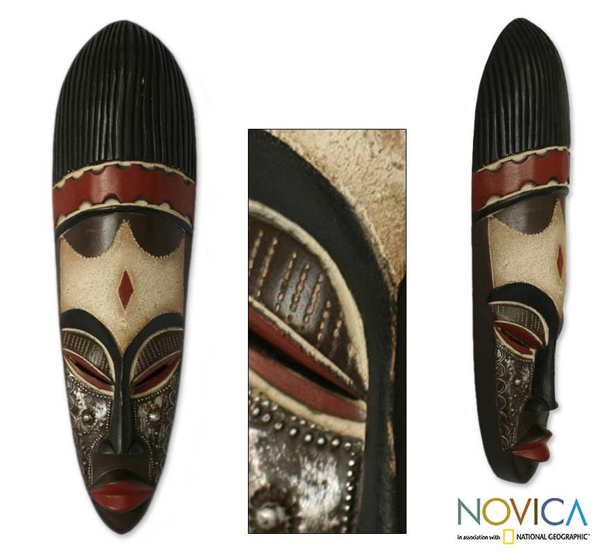 Shop Sese Wood And Aluminum Hail To The Chief African Mask Ghana