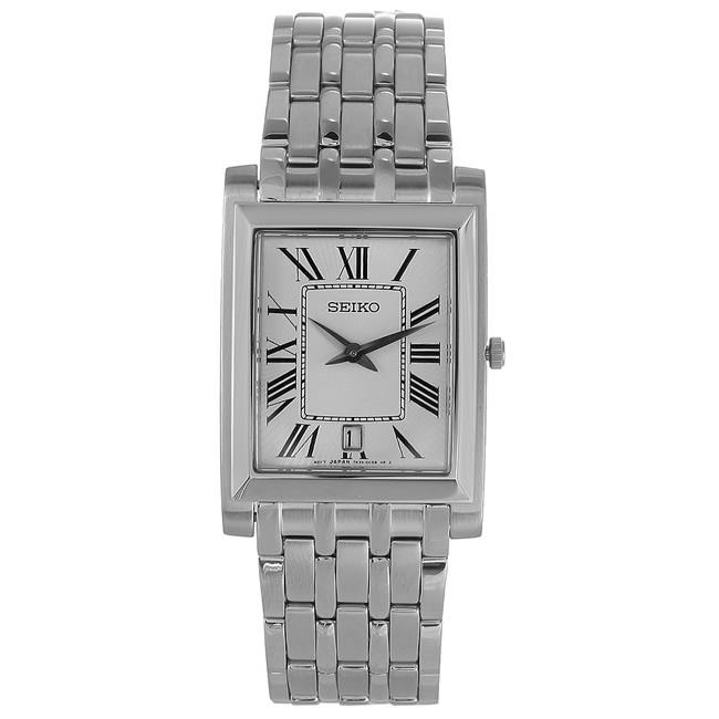 Seiko Men's Dress Stainless Steel Square Case Watch - 13022167 ...