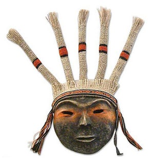 Set of 2 Handmade Paper Mache 'Inca Offering' Masks (Peru) - Bed Bath ...