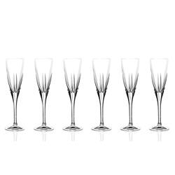 Logic Collection Crystal Champagne Glasses (Set of 6) - Bed Bath ...