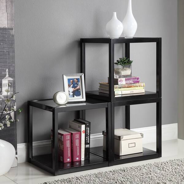 DeeDee Black Stackable Modern Storage Cubes (Set of 3) - Bed Bath ...