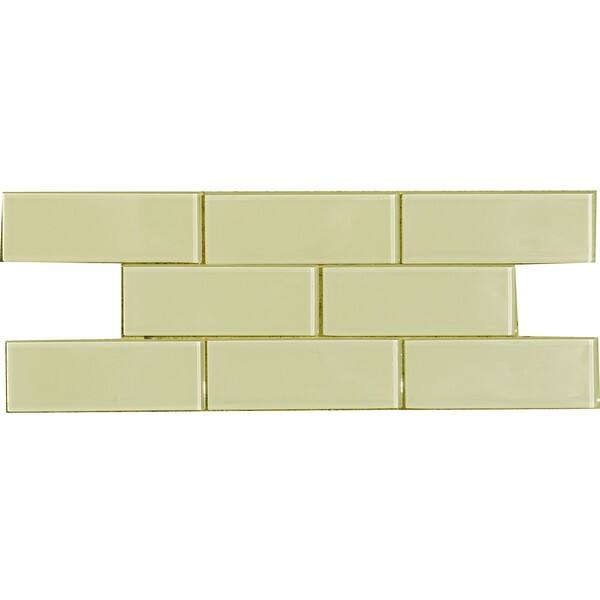 Vanilla Cream 3x8-inch Shiny Glass Tiles (Case of 67) - Bed Bath ...